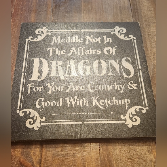 Source Unknown | Accents | Awesome Dragons Sign | Poshmark